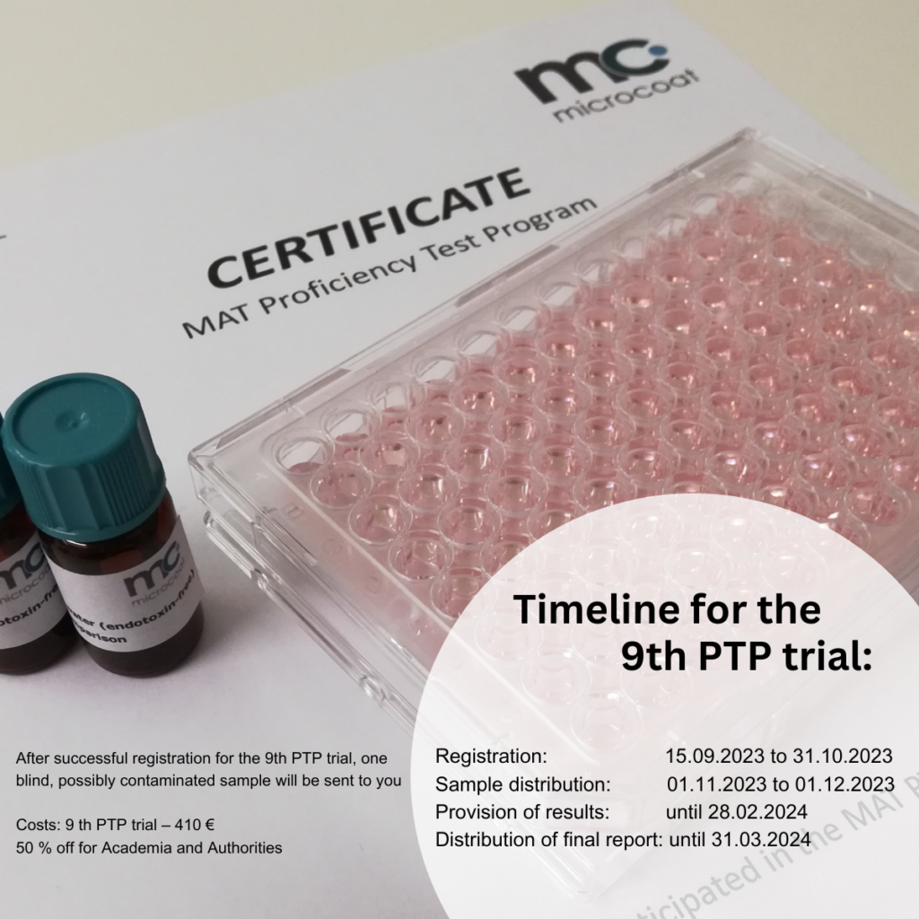 Microcoat announces the 9th Monocyte-Activation Test Proficiency Test ...